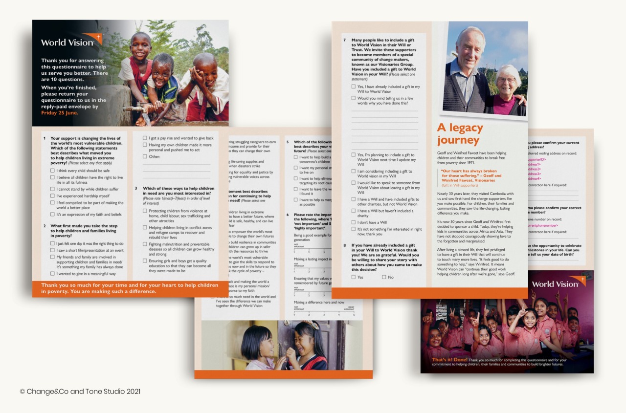 World Vision NZ Bequest Survey case study